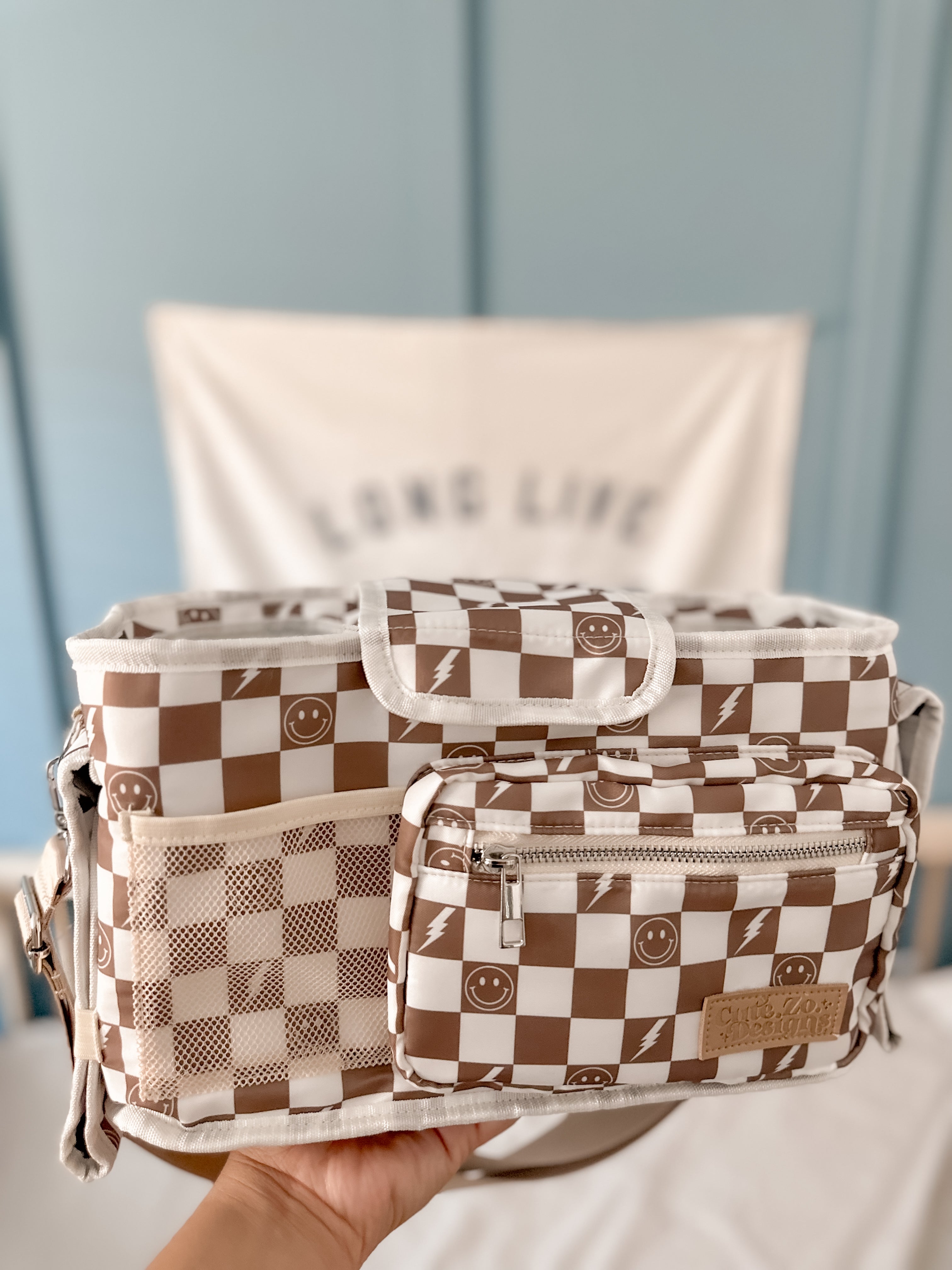 Retro Checkered Stroller Caddy – cute.zo.designs